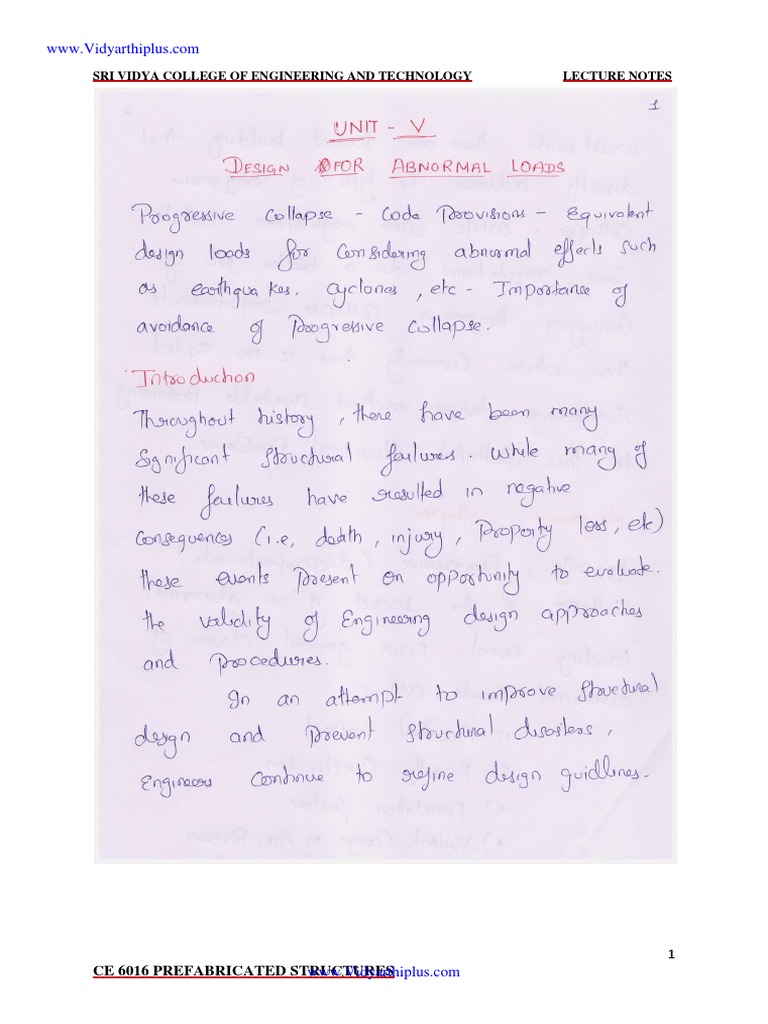 CE6016 PS Unit 5 Notes | PDF