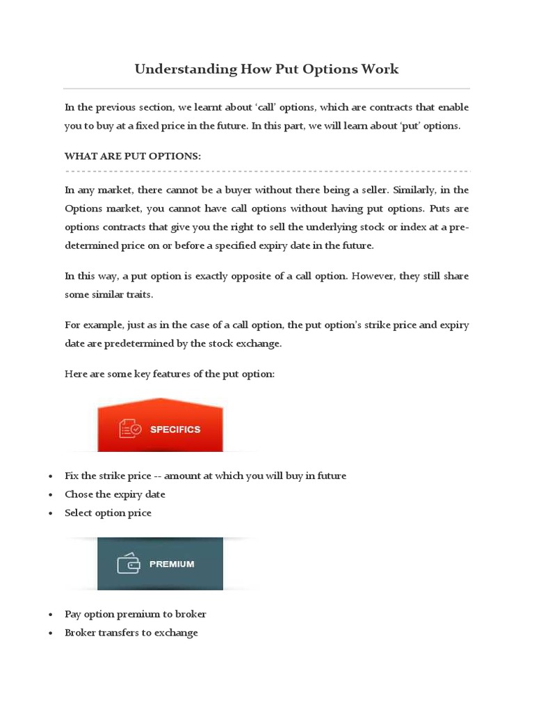 Understanding How Put Options Work: A Comprehensive Guide to Using Put ...