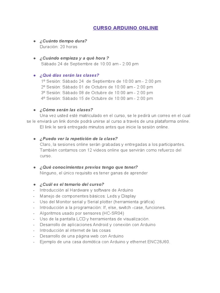 Curso Arduino Online | PDF