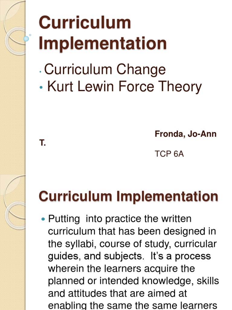 Curriculum Implementation | PDF | Curriculum | Action (Philosophy)