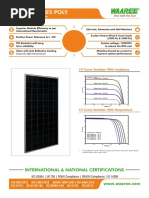 Waaree Data Sheet | PDF | Solar Cell | Solar Power