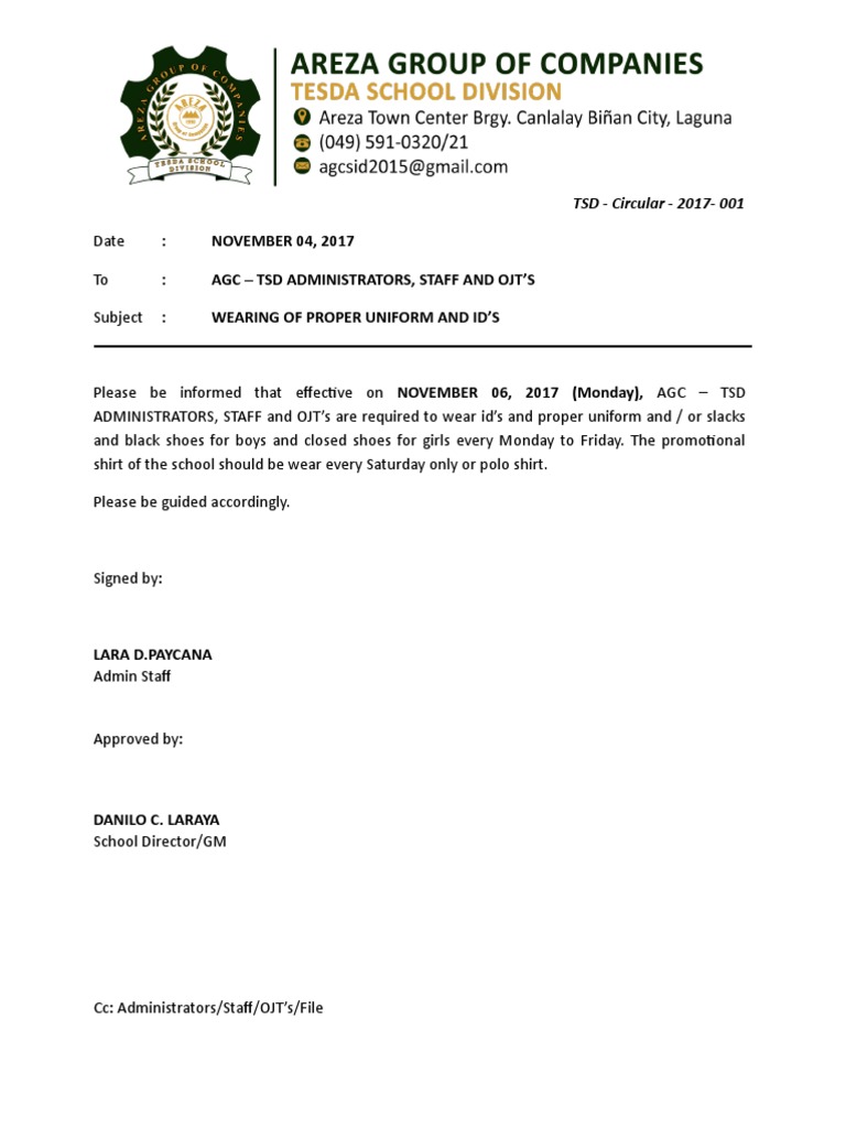 1 Uniform | PDF | Dress Codes | Clothing