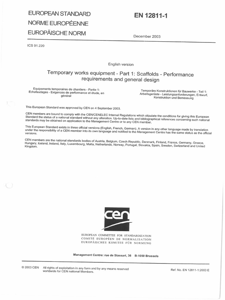 BS en 12811-1 2003 PDF | PDF