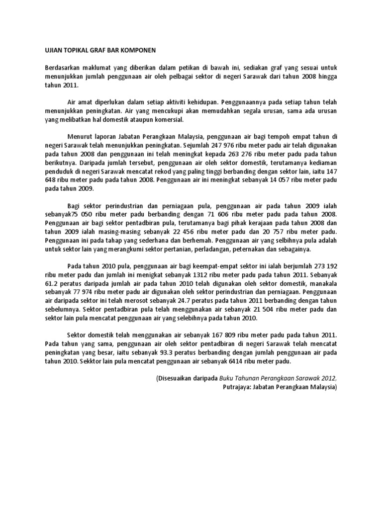 Ujian Topikal Graf Bar Komponen | PDF
