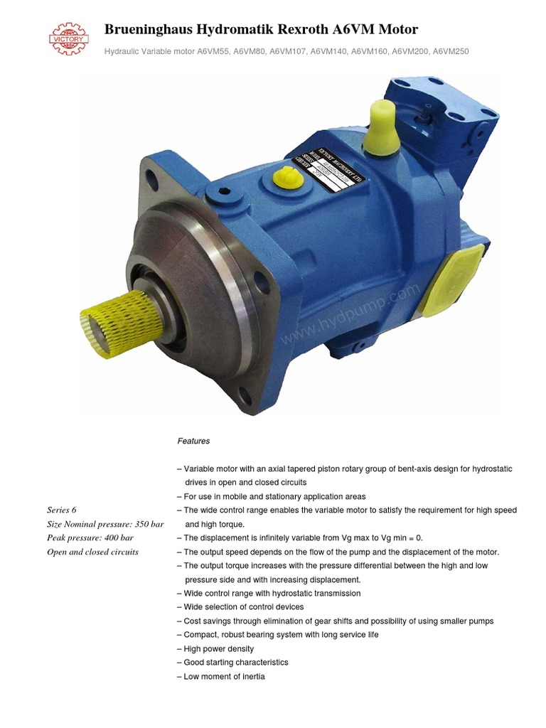 An In-Depth Look at Hydraulic Variable Motors: Features and Ordering ...