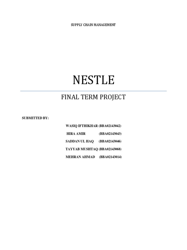 Nestle For SCM | PDF | Strategic Management | Logistics