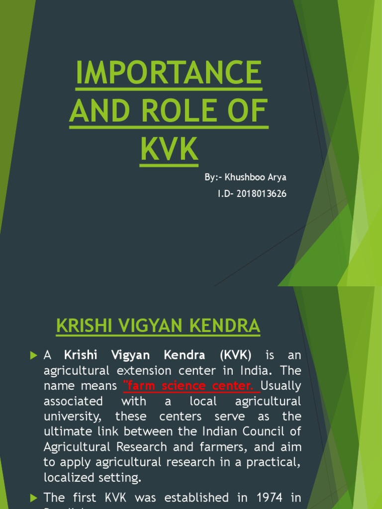 Importance and Role of KVK | PDF | Science And Technology | Economies