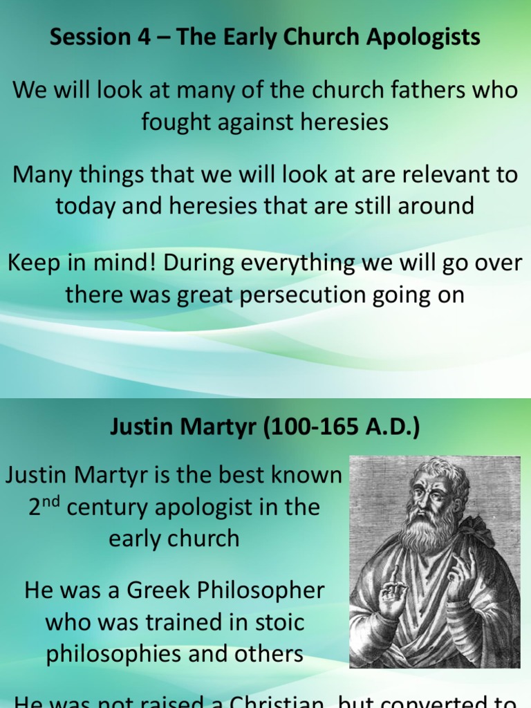 Early Church Apologists and Persecution | PDF | Gnosticism | Christian ...