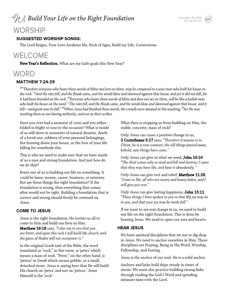 Faith Foundations for Believers | PDF | Prayer | Saint Peter