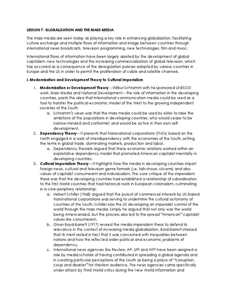Media's Role in Global Capitalism | PDF | Globalization | News