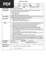 Contoh RPH Sains DLP | PDF | Lesson Plan | Cognitive Science