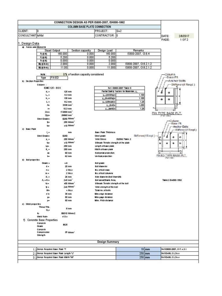 Design Data: CONNECTION DESIGN AS PER IS800-2007, IS4000-1992 | PDF ...