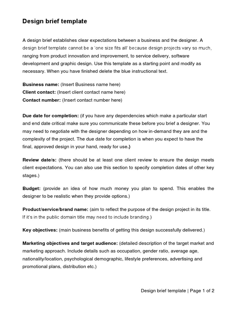 Creative Brief Ideas