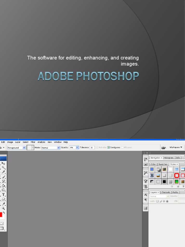 Adobe Photoshop (Tool Explained) | PDF | Adobe Photoshop | Computing