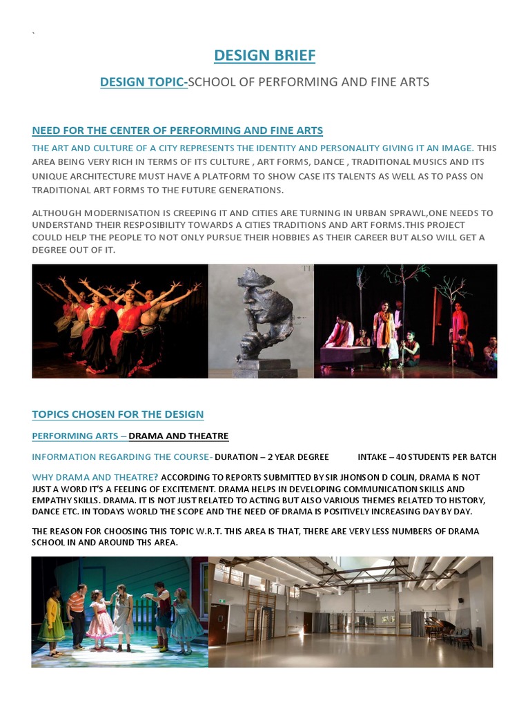 Design Brief | PDF | Fine Art | Classroom
