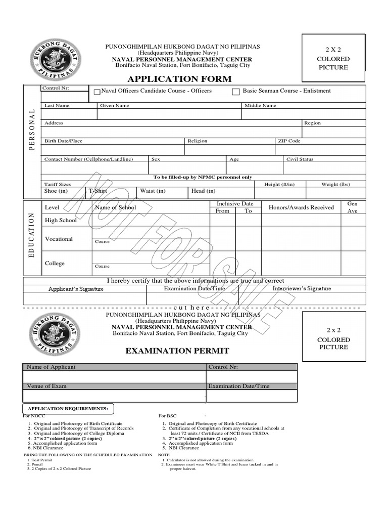 PN Application Form PDF | PDF