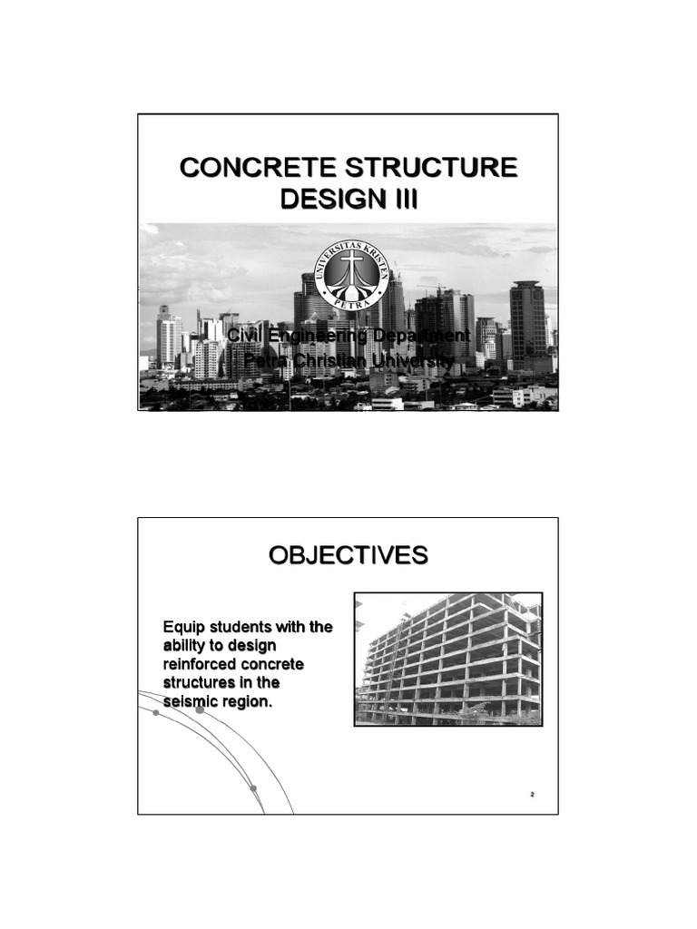 Concrete Structure Design Iii: Objectives | PDF | Earthquakes ...
