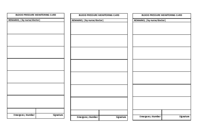 BP Monitoring Template | PDF