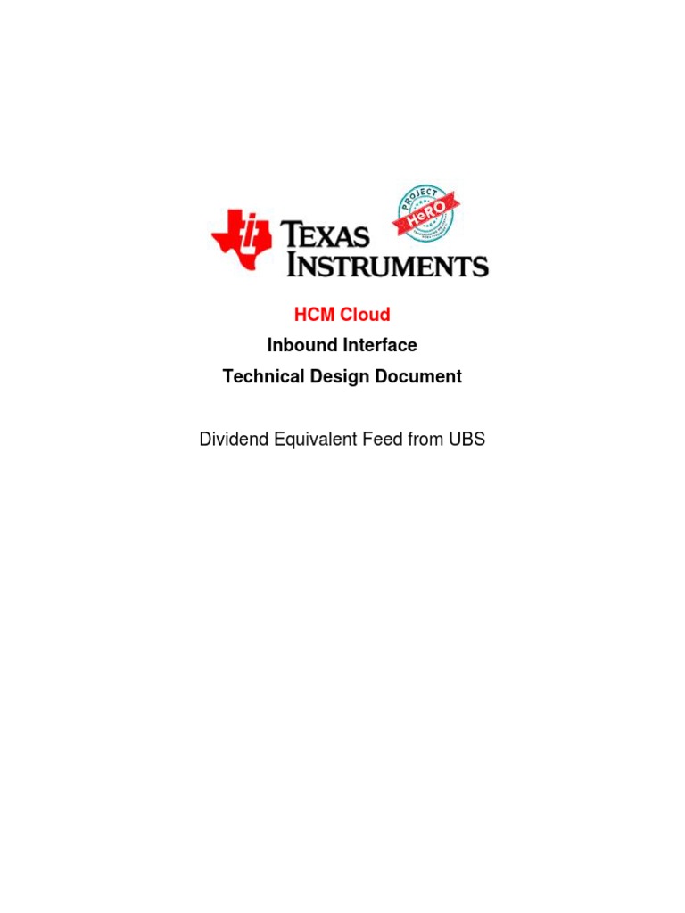 Inbound Interface Technical Design Document: HCM Cloud | PDF ...