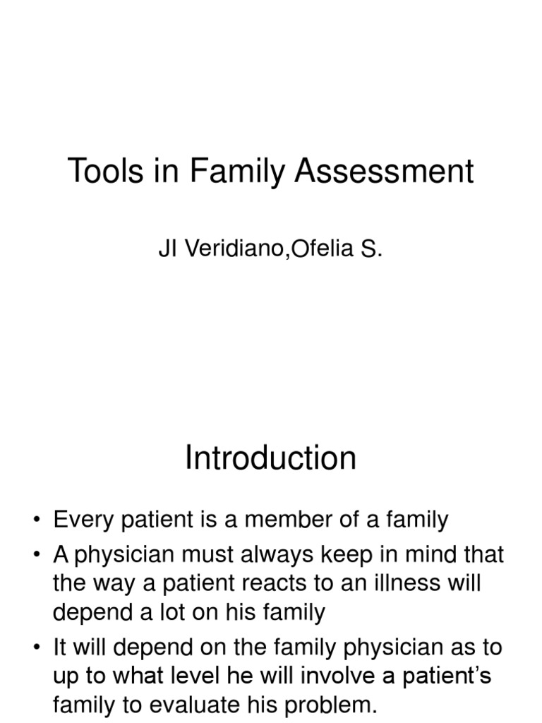 Tools in Family Assessment | PDF | Family | Behavioural Sciences