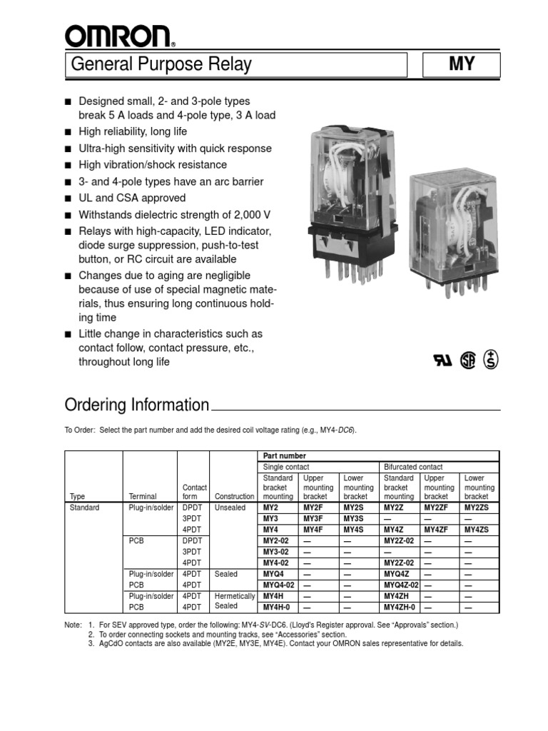 General Purpose Relay: Ordering Information | Download Free PDF | Relay | Inductor