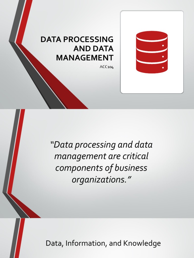 Data Processing and Management | PDF | Microsoft Access | Databases