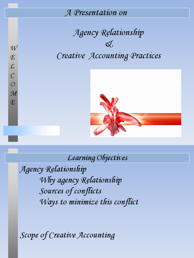 Agency Relationships & Creative Accounting | PDF | Financial ...