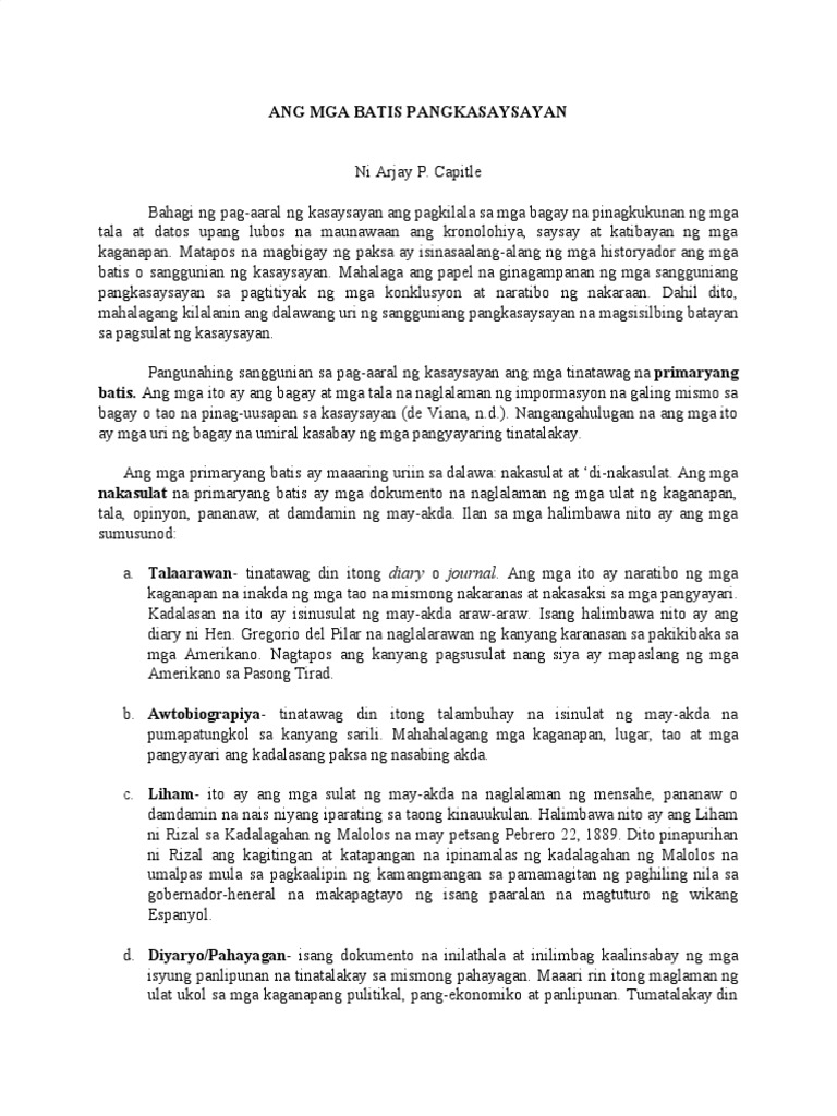 Primarya at Sekondaryang Batis | PDF