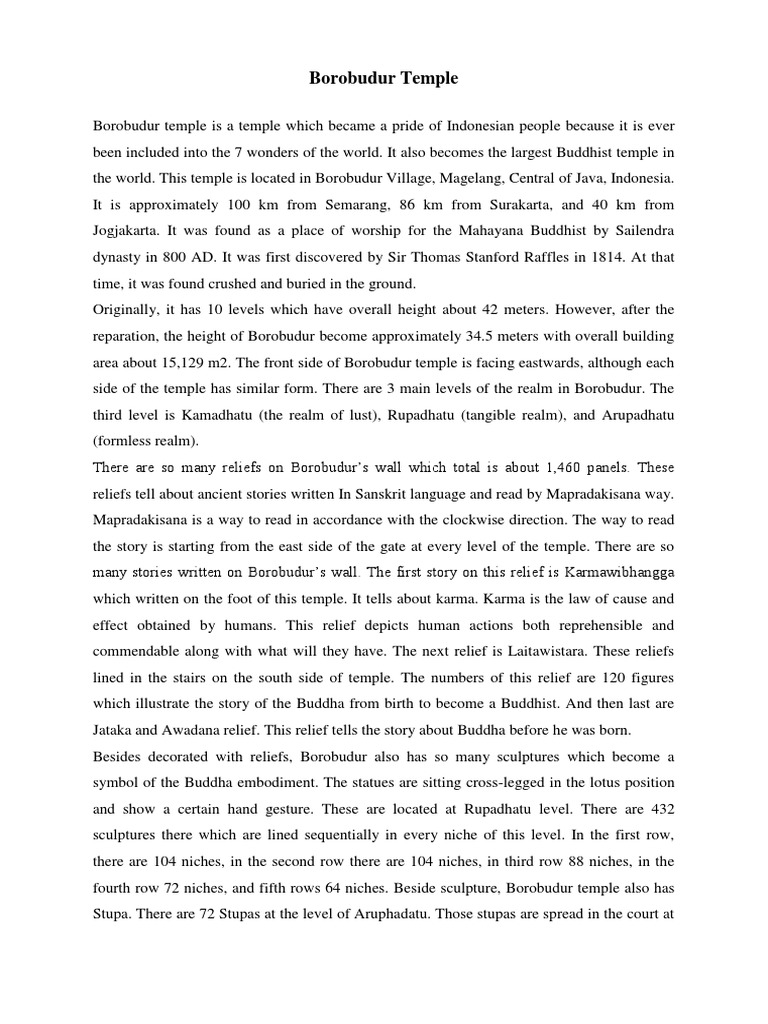 Borobudur Temple | PDF