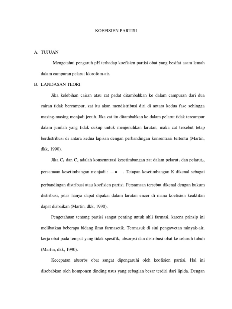 Koefisien Partisi PDF | PDF