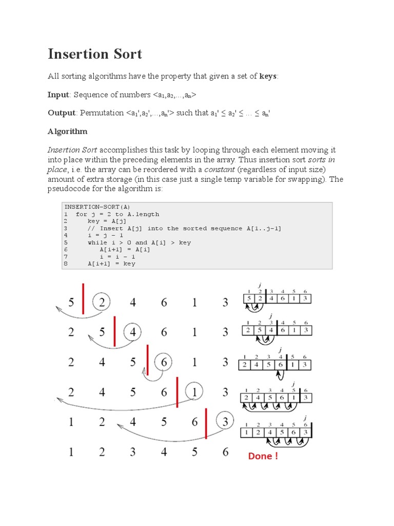 Proof Of Correctness Insertion Sort Pdf Algorithms Algorithms And Data Structures 1506