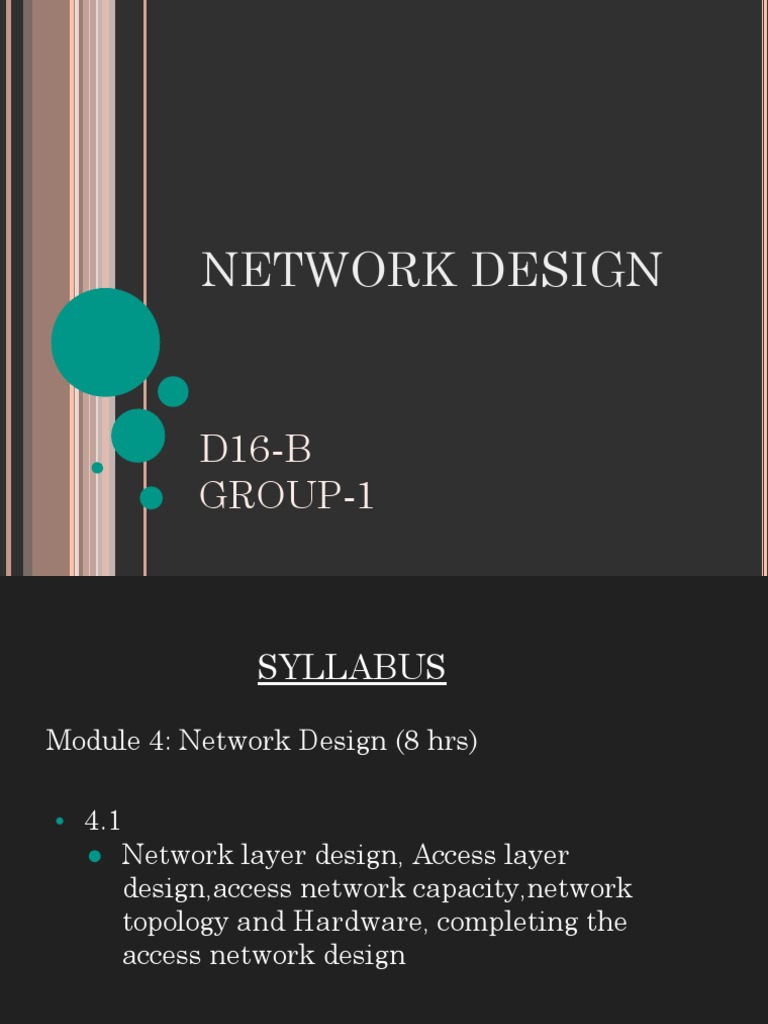 Network Design: D16-B Group-1 | PDF | Network Switch | Computer Network