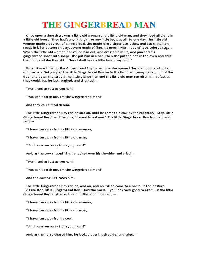 The Gingerbread Man Benar Pdf