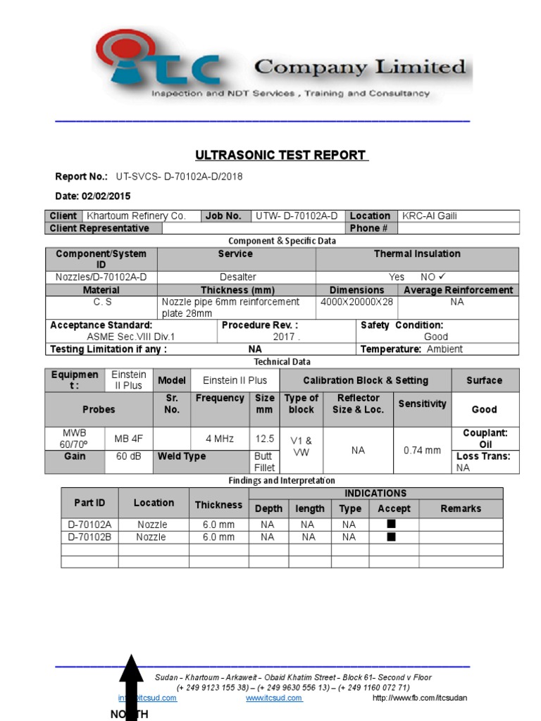 UT Report KRC DCU | PDF | Nondestructive Testing | Materials Science