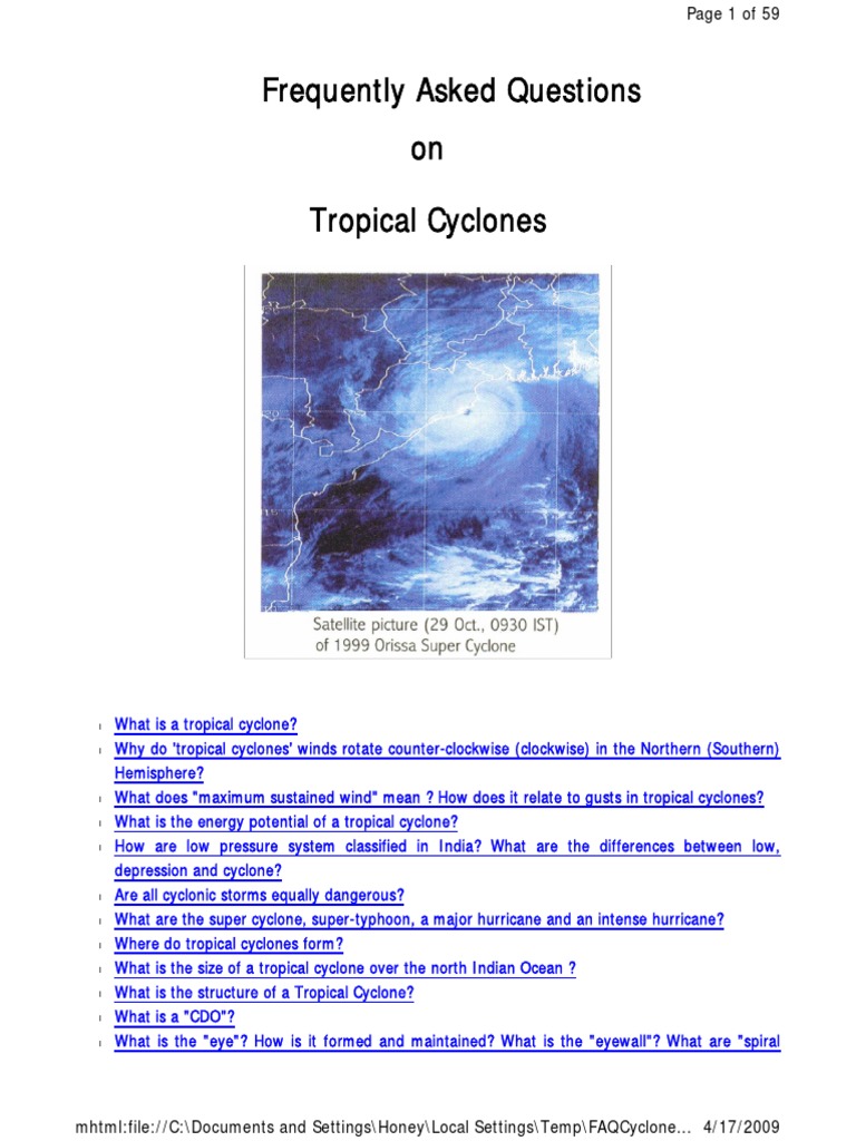 Tropical Cyclones PDF | Download Free PDF | Eye (Cyclone) | Tropical ...