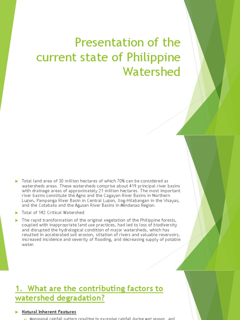 Philippine Watershed Management Challenges | PDF | Drainage Basin | Flood
