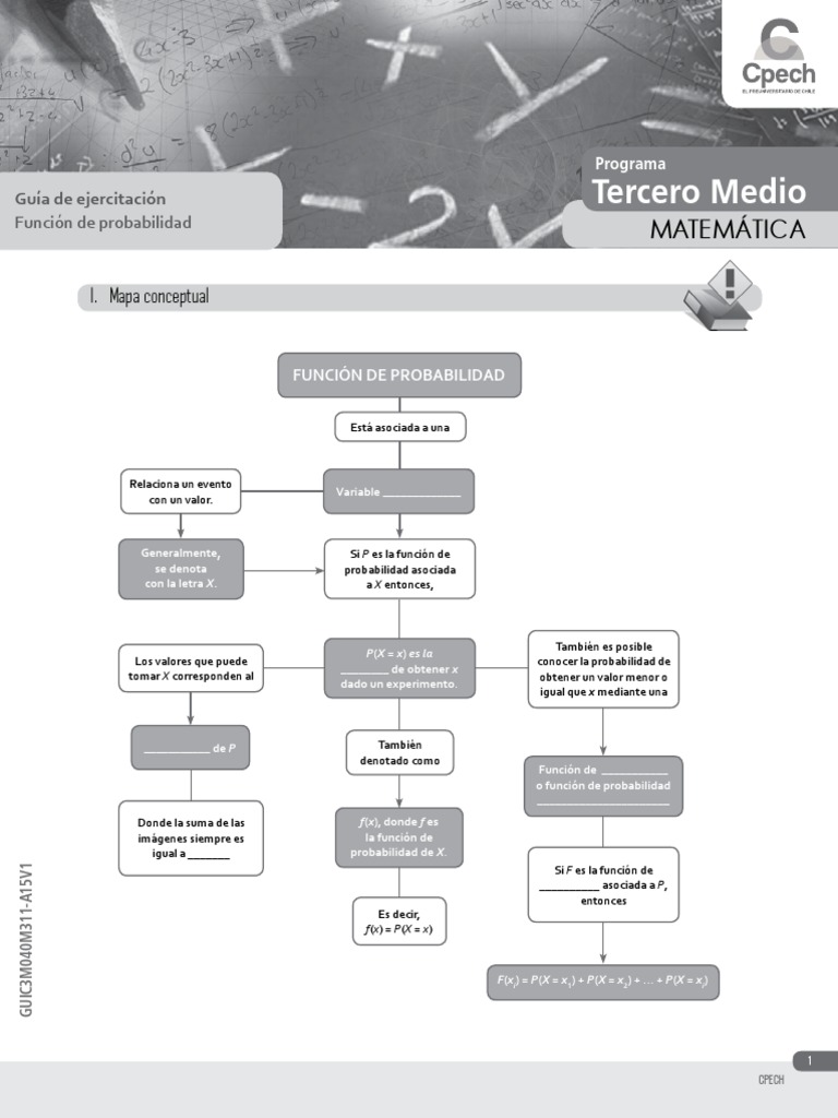Guia 40 Función de Probabilidad | PDF | Variable aleatoria | Distribución de probabilidad