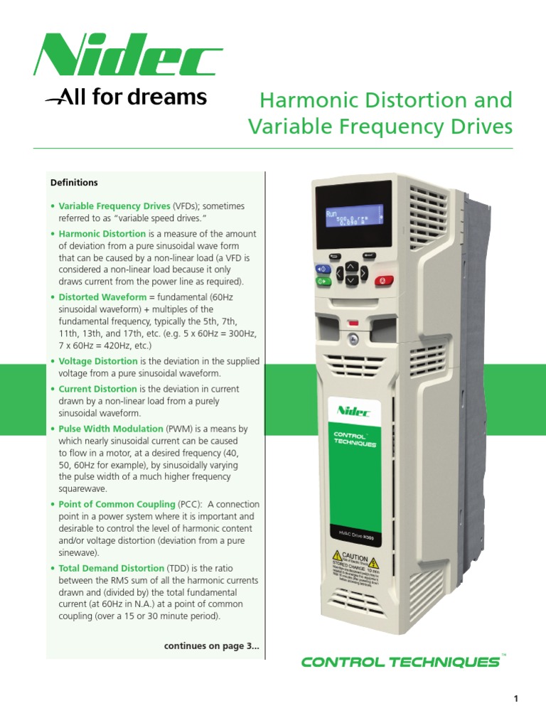 Harmonic Distortion and Variable Frequency Drives: Definitions | PDF | Inductor | Rectifier