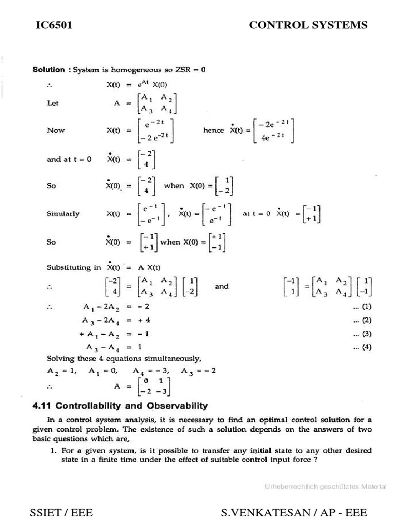 5.3 Concept of Controllability and Observability PDF | PDF | Home & Garden