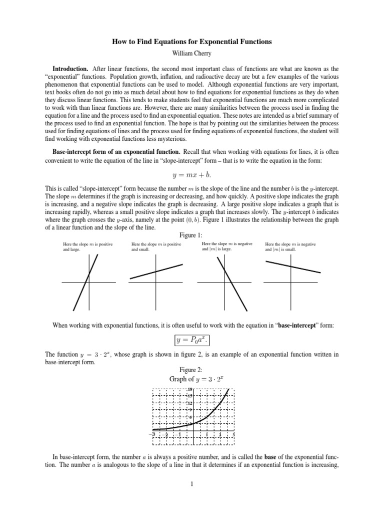 Exponential Pdf Exponential Function Function Mathematics