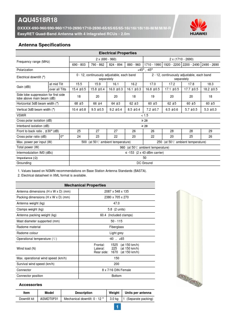 Aqu4518r18 PDF | PDF | Antenna (Radio) | Telecommunications