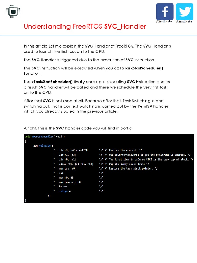 FreeRTOS SVC_Handler Explained | PDF | Central Processing Unit ...