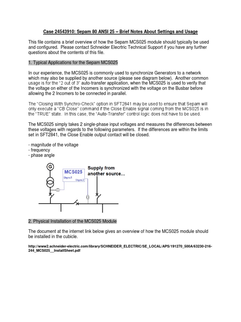 MCS025 Module: Settings and Usage Guide | PDF | Electric Generator ...