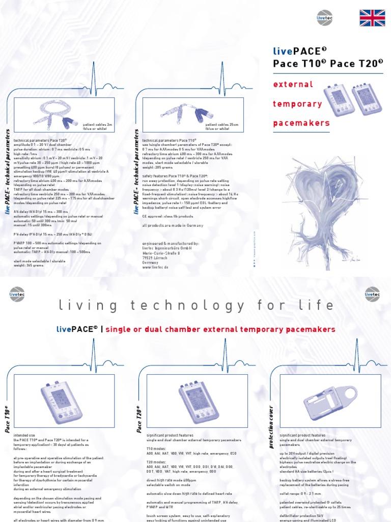Flyer LivePace e | PDF | Artificial Cardiac Pacemaker | Cardiovascular ...