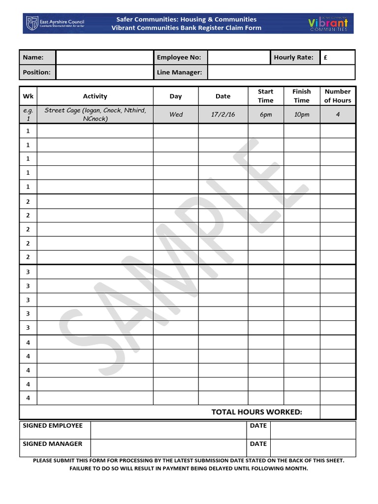 Bank Register Timesheet | PDF | Business