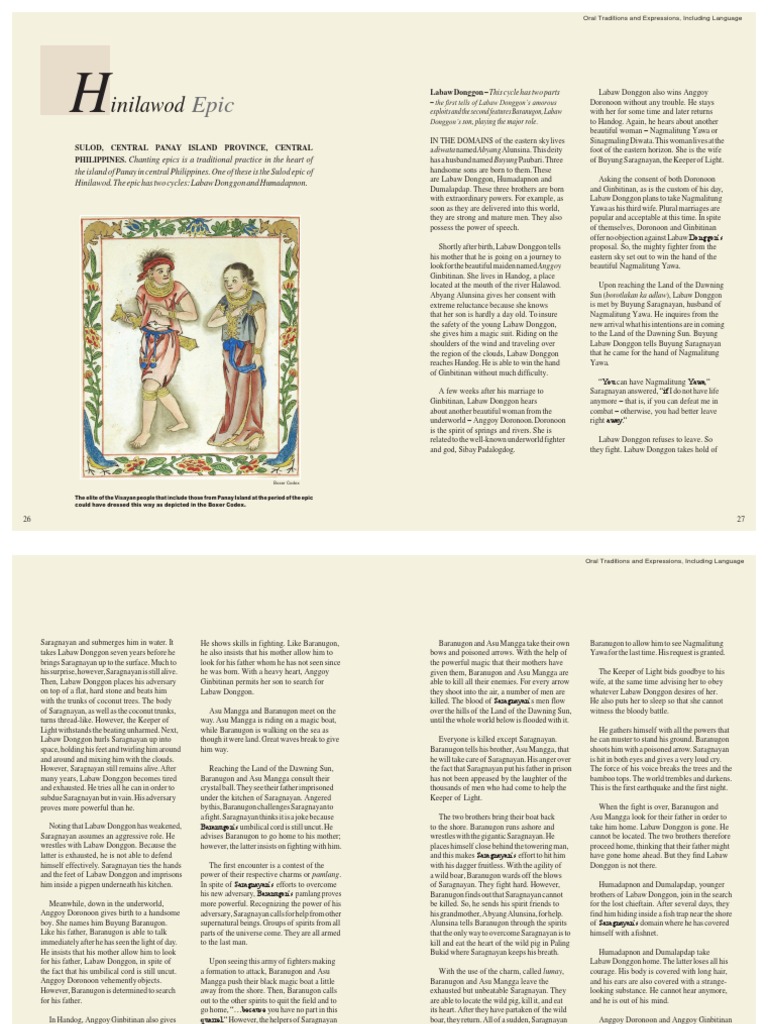 011 Hinilawod Epics | PDF