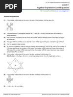 Grade 7 Fraction Test | PDF | Fraction (Mathematics) | Mathematical Objects