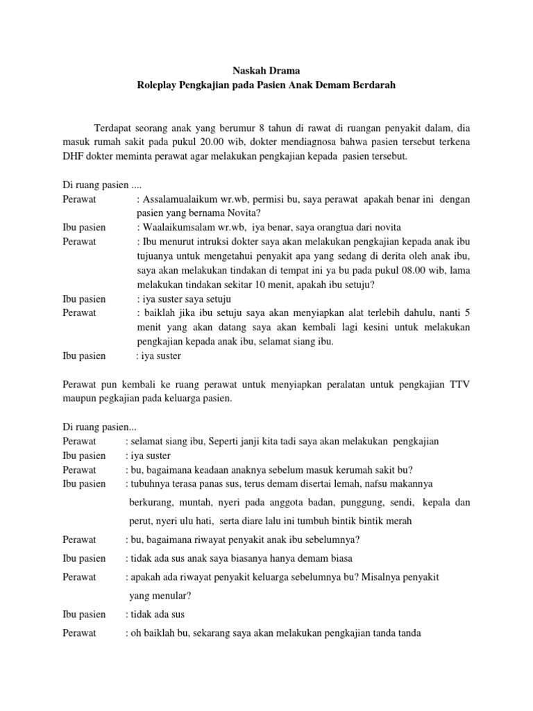 Contoh Naskah Role Play - Ruang Belajar