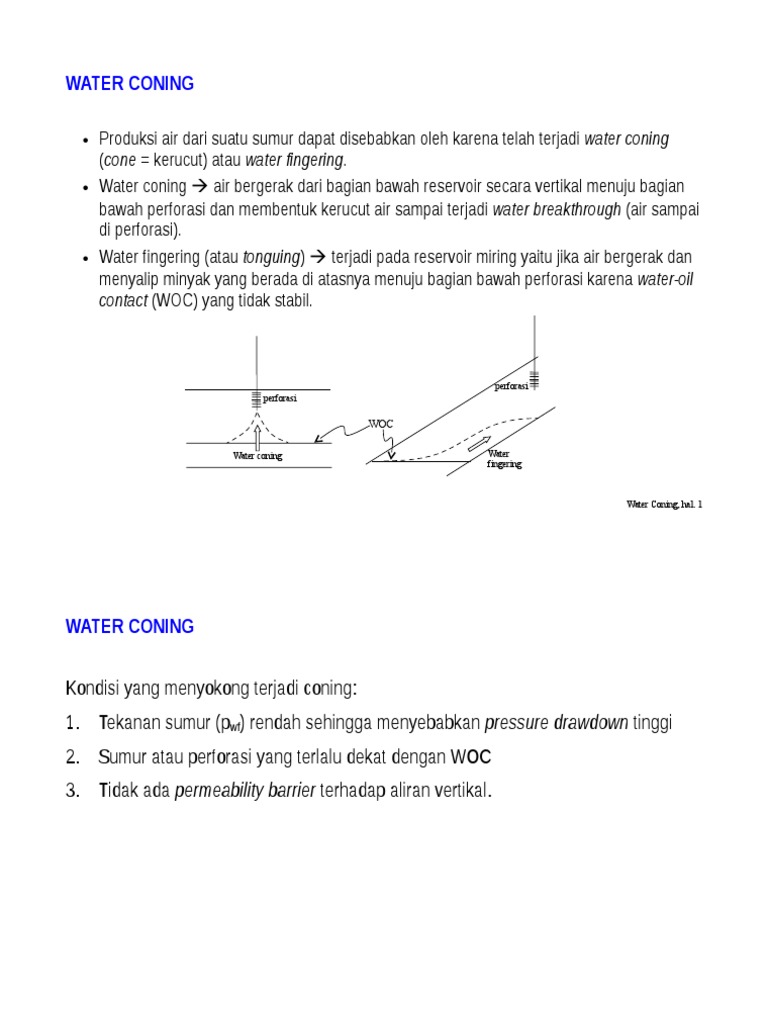 Water Coning J | PDF