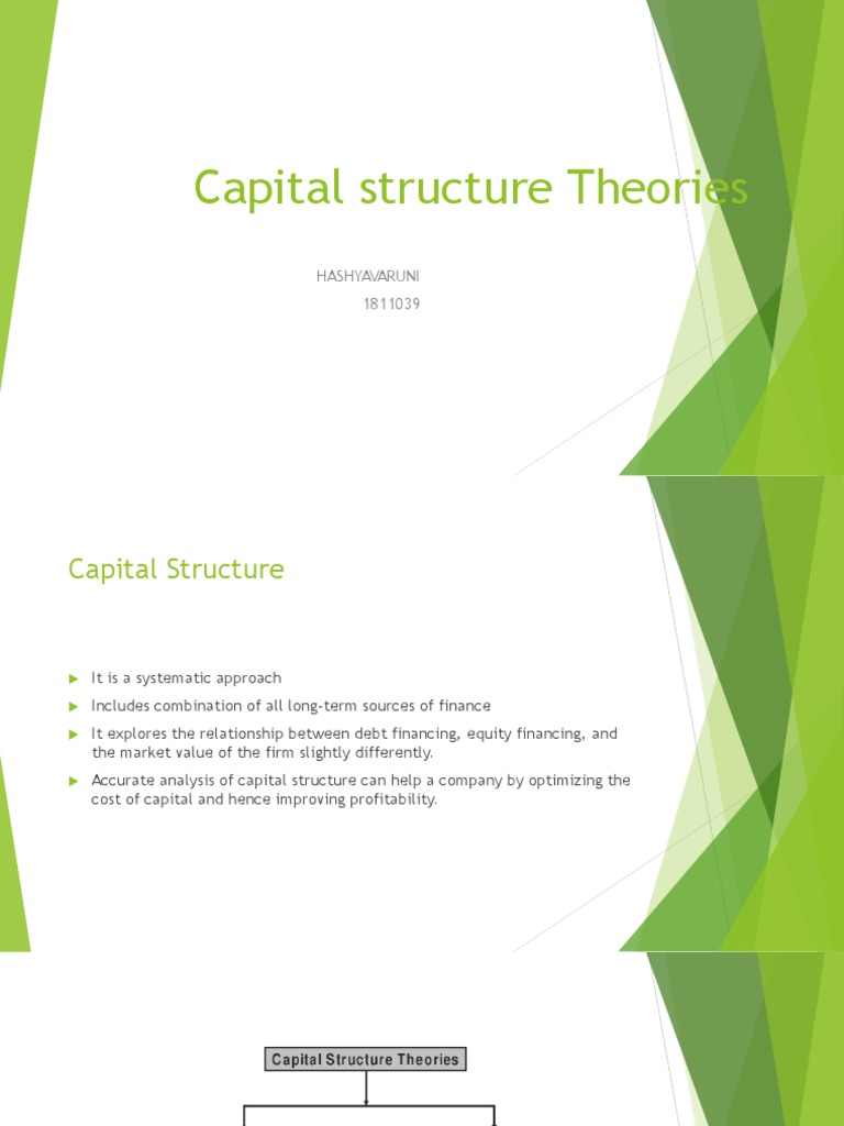 Capital Structure Theories | PDF